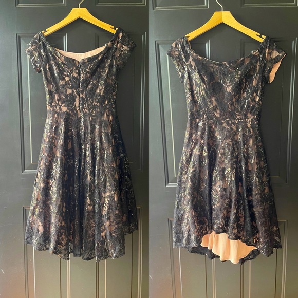 Morgan & Co. | Dresses | New Black Sequin Dress Size 5 Party Hoco Fit ...